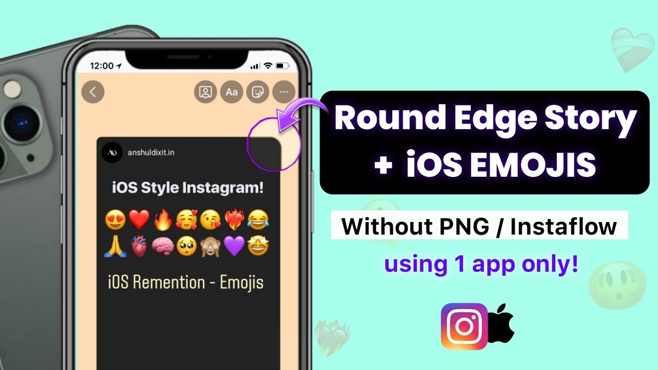 iOS Instagram Story Edge PNG